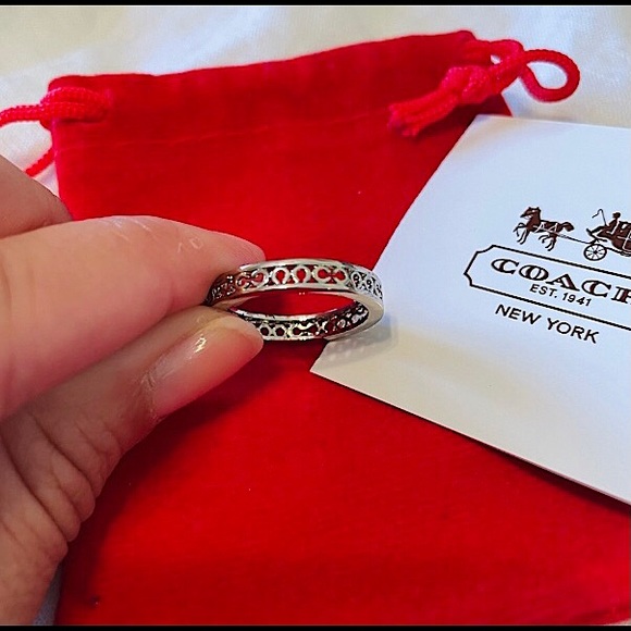 Coach | Jewelry | Coach Size 8 Beautiful Silver Ring Gorgeouscacross ...